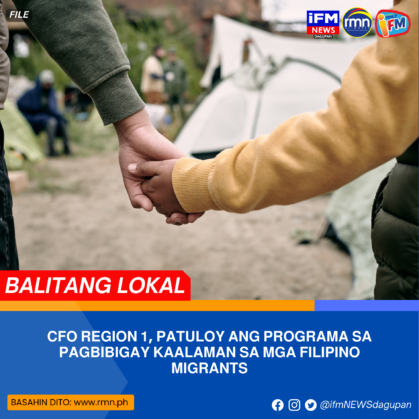 𝗖𝗙𝗢 𝗥𝗘𝗚𝗜𝗢𝗡 𝟭, 𝗣𝗔𝗧𝗨𝗟𝗢𝗬 𝗔𝗡𝗚 𝗣𝗥𝗢𝗚𝗥𝗔𝗠𝗔 𝗦𝗔 𝗣𝗔𝗚𝗕𝗜𝗕𝗜𝗚𝗔𝗬 𝗞𝗔𝗔𝗟𝗔𝗠𝗔𝗡 𝗦𝗔 𝗠𝗚𝗔 ...