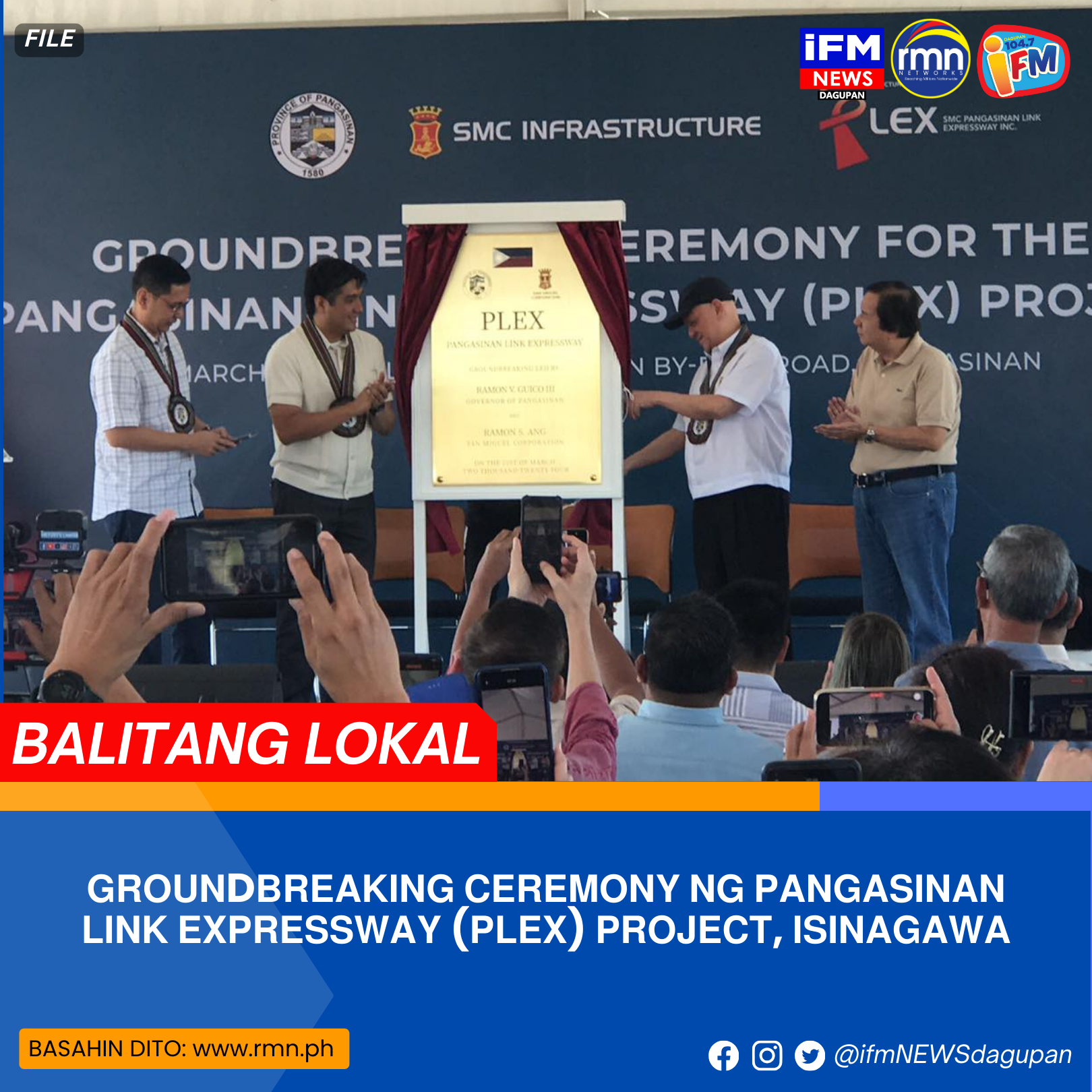 𝗚𝗥𝗢𝗨𝗡𝗗𝗕𝗥𝗘𝗔𝗞𝗜𝗡𝗚 𝗖𝗘𝗥𝗘𝗠𝗢𝗡𝗬 𝗡𝗚 𝗣𝗔𝗡𝗚𝗔𝗦𝗜𝗡𝗔𝗡 𝗟𝗜𝗡𝗞 𝗘𝗫𝗣𝗥𝗘𝗦𝗦𝗪𝗔𝗬 (𝗣𝗟𝗘𝗫) 𝗣𝗥𝗢𝗝𝗘𝗖𝗧, 𝗜𝗦𝗜𝗡𝗔𝗚𝗔𝗪𝗔 - RMN Networks