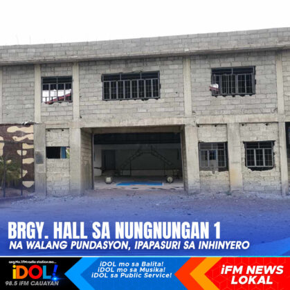 𝗕𝗥𝗚𝗬. 𝗛𝗔𝗟𝗟 𝗦𝗔 𝗡𝗨𝗡𝗚𝗡𝗨𝗡𝗚𝗔𝗡 𝟭 𝗡𝗔 𝗪𝗔𝗟𝗔𝗡𝗚 𝗣𝗨𝗡𝗗𝗔𝗦𝗬𝗢𝗡, 𝗜𝗣𝗔𝗣𝗔𝗦𝗨𝗥𝗜 𝗦𝗔 𝗜𝗡𝗛𝗜𝗡𝗬𝗘𝗥𝗢 ...