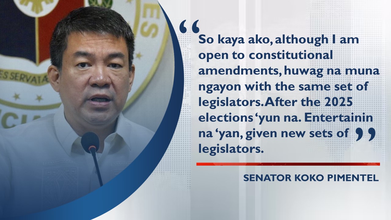Sen. Pimentel: Pag-amyenda sa konstitusyon, pagkatapos na lamang ng ...
