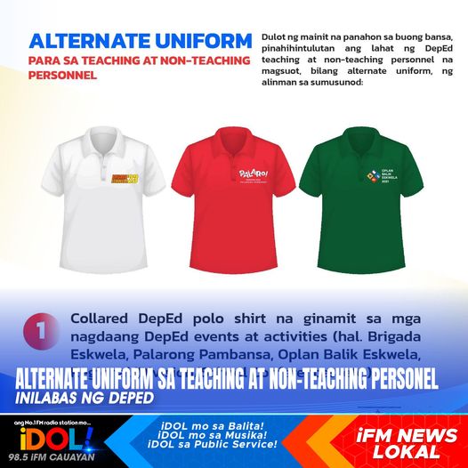 𝗔𝗟𝗧𝗘𝗥𝗡𝗔𝗧𝗘 𝗨𝗡𝗜𝗙𝗢𝗥𝗠 𝗦𝗔 𝗧𝗘𝗔𝗖𝗛𝗜𝗡𝗚 𝗔𝗧 𝗡𝗢𝗡-𝗧𝗘𝗔𝗖𝗛𝗜𝗡𝗚 𝗣𝗘𝗥𝗦𝗢𝗡𝗘𝗟 𝗜𝗡𝗜𝗟𝗔𝗕𝗔𝗦 𝗡𝗚 ...