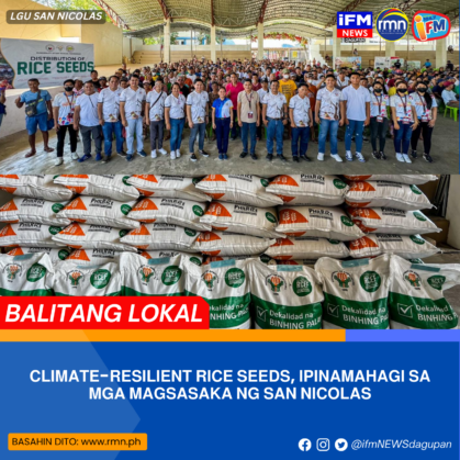 𝗖𝗟𝗜𝗠𝗔𝗧𝗘-𝗥𝗘𝗦𝗜𝗟𝗜𝗘𝗡𝗧 𝗥𝗜𝗖𝗘 𝗦𝗘𝗘𝗗𝗦, 𝗜𝗣𝗜𝗡𝗔𝗠𝗔𝗛𝗔𝗚𝗜 𝗦𝗔 𝗠𝗚𝗔 𝗠𝗔𝗚𝗦𝗔𝗦𝗔𝗞𝗔 𝗡𝗚 𝗦𝗔𝗡 𝗡𝗜𝗖𝗢𝗟𝗔𝗦 - RMN Networks