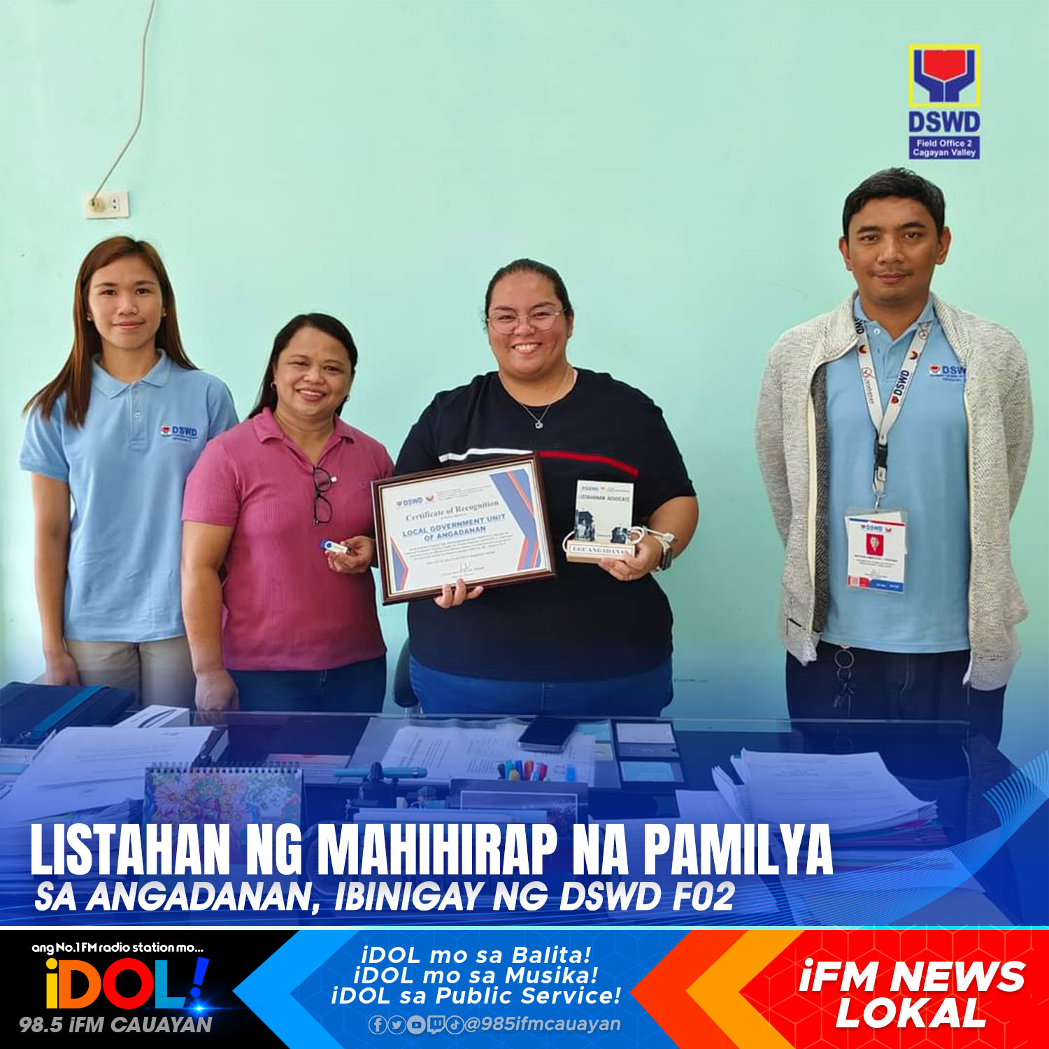 LISTAHAN NG MAHIHIRAP NA PAMILYA SA ANGADANAN, IBINIGAY NG DSWD F02 - RMN Networks