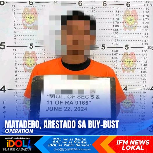 MATADERO, ARESTADO SA BUY-BUST OPERATION - RMN Networks