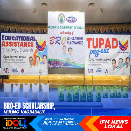 BRO-ED SCHOLARSHIP, MULING NAGBABALIK - RMN Networks