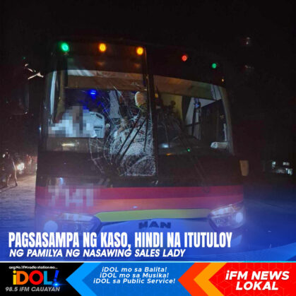 PAGSASAMPA NG KASO, HINDI NA ITUTULOY NG PAMILYA NG NASAWING SALES LADY ...