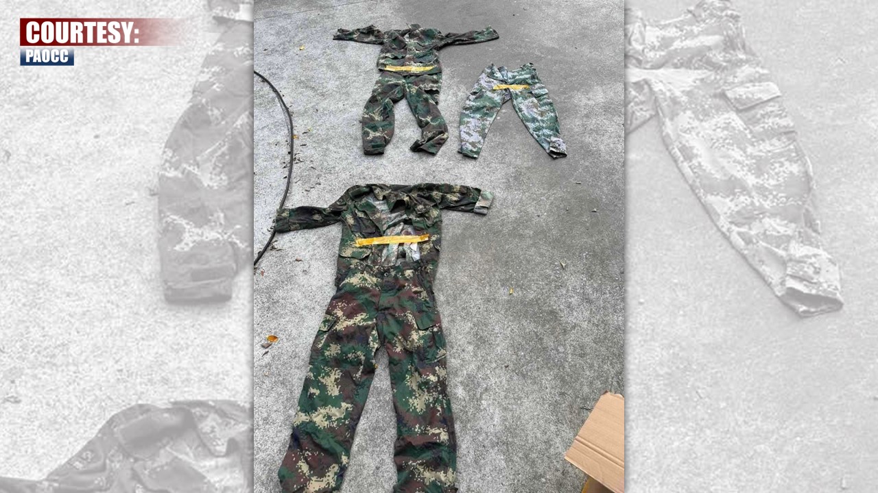Natagpuang Chinese military uniform sa loob ng POGO hub sa Porac ...
