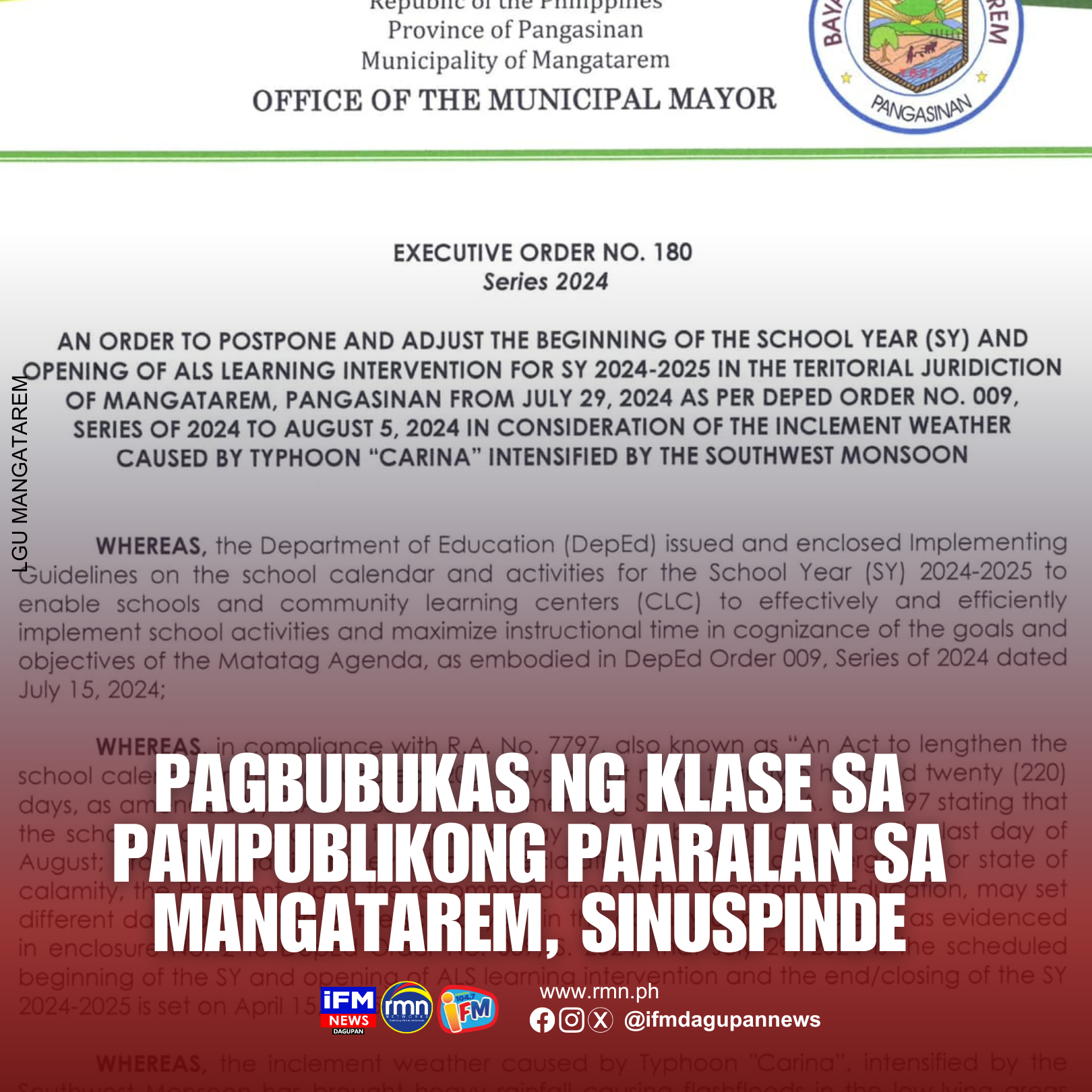 𝗣𝗔𝗚𝗕𝗨𝗕𝗨𝗞𝗔𝗦 𝗡𝗚 𝗞𝗟𝗔𝗦𝗘 𝗦𝗔 𝗣𝗔𝗠𝗣𝗨𝗕𝗟𝗜𝗞𝗢𝗡𝗚 𝗣𝗔𝗔𝗥𝗔𝗟𝗔𝗡 𝗦𝗔 𝗠𝗔𝗡𝗚𝗔𝗧𝗔𝗥𝗘𝗠, 𝗦𝗜𝗡𝗨𝗦𝗣𝗜𝗡𝗗𝗘 - RMN Networks