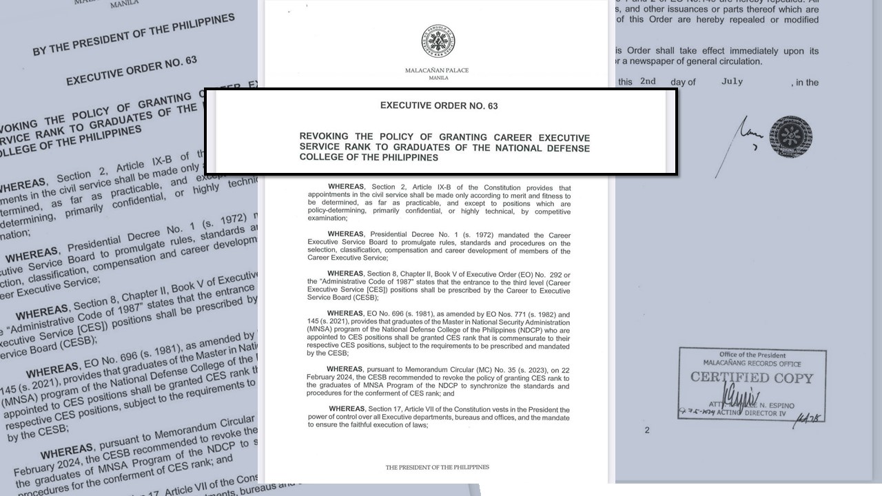 Career Executive Service rank sa mga nagtapos ng Master of National ...