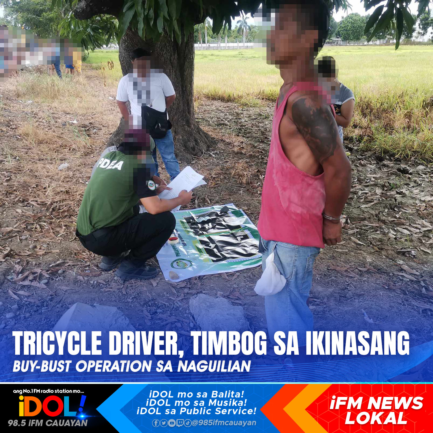 TRICYCLE DRIVER, TIMBOG SA IKINASANG BUY-BUST OPERATION SA NAGUILIAN ...