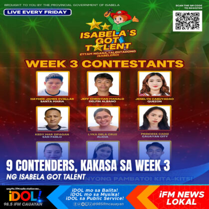 9 CONTENDERS, KAKASA SA WEEK 3 NG ISABELA GOT TALENT - RMN Networks