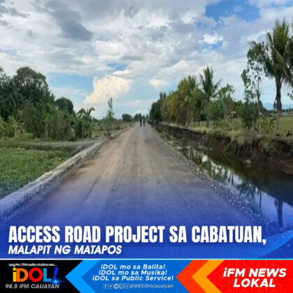 ACCESS ROAD PROJECT SA CABATUAN, MALAPIT NG MATAPOS - RMN Networks