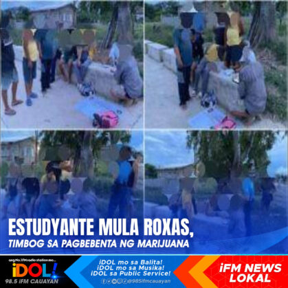 ESTUDYANTE MULA ROXAS, TIMBOG SA PAGBEBENTA NG MARIJUANA - RMN Networks
