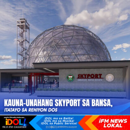 KAUNA-UNAHANG SKYPORT SA BANSA, ITATAYO SA REHIYON DOS - RMN Networks