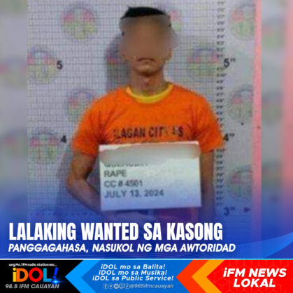 LALAKING WANTED SA KASONG PANGGAGAHASA, NASUKOL NG MGA AWTORIDAD - RMN Networks