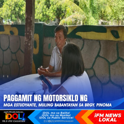 PAGGAMIT NG MOTORSIKLO NG MGA ESTUDYANTE, MULING BABANTAYAN SA BRGY ...