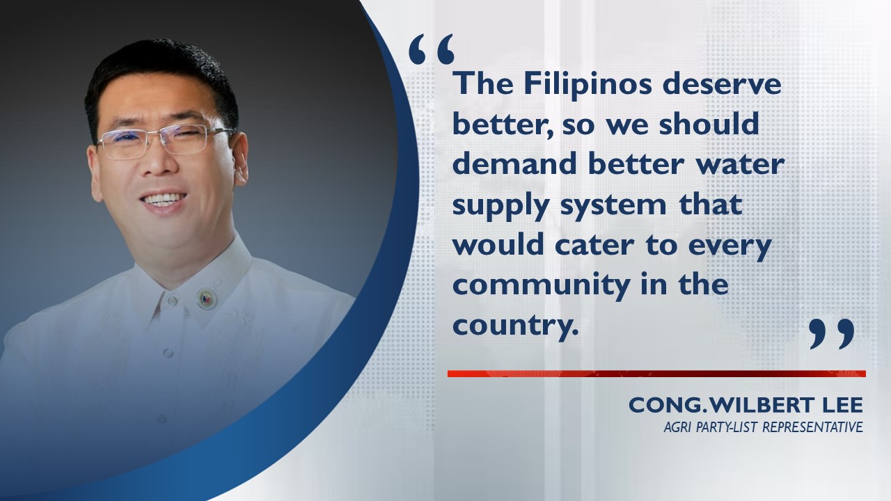 Panukalang tutugon sa kawalan ng access ng milyun-milyong mga Pilipino sa malinis na tubig ...