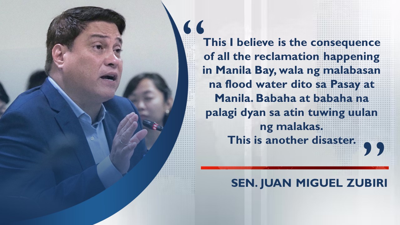 Ilang mga senador, isinisisi sa ginagawang reclamation sa Manila Bay ...