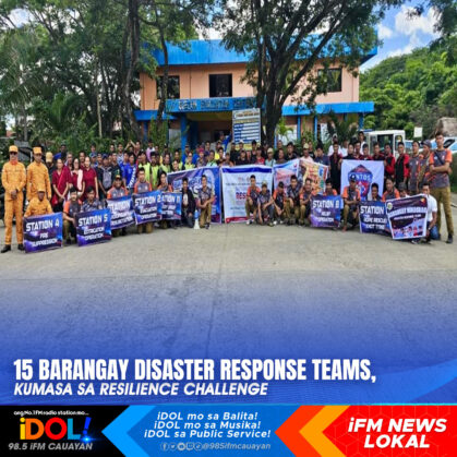 15 BARANGAY DISASTER RESPONSE TEAMS, KUMASA SA RESILIENCE CHALLENGE ...