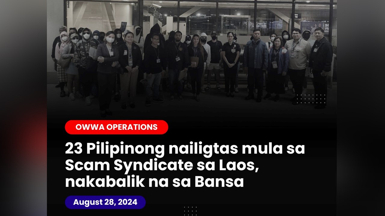 23 pang mga Pinoy na na-rescue sa Laos, nakauwi na rin ng Pilipinas - RMN Networks