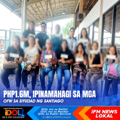 PHP1.6M, IPINAMAHAGI SA MGA OFW SA SIYUDAD NG SANTIAGO - RMN Networks