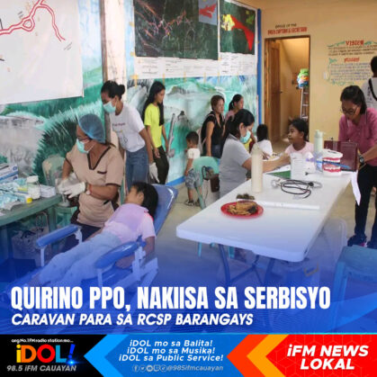 QUIRINO PPO, NAKIISA SA SERBISYO CARAVAN PARA SA RCSP BARANGAYS - RMN ...