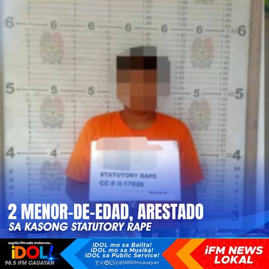 𝟮 𝗠𝗘𝗡𝗢𝗥-𝗗𝗘-𝗘𝗗𝗔𝗗, 𝗔𝗥𝗘𝗦𝗧𝗔𝗗𝗢 𝗦𝗔 𝗞𝗔𝗦𝗢𝗡𝗚 𝗦𝗧𝗔𝗧𝗨𝗧𝗢𝗥𝗬 𝗥𝗔𝗣𝗘 - RMN Networks