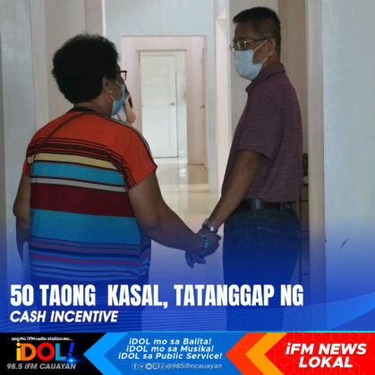 50 TAONG KASAL, TATANGGAP NG CASH INCENTIVE - RMN Networks