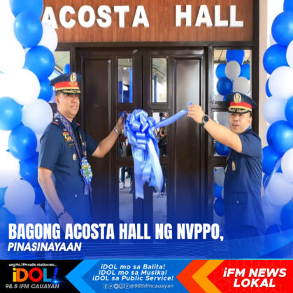 BAGONG ACOSTA HALL NG NVPPO, PINASINAYAAN - RMN Networks
