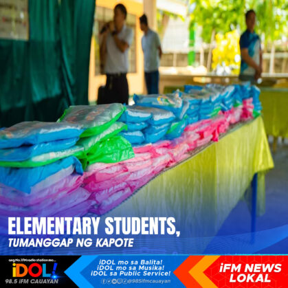 ELEMENTARY STUDENTS, TUMANGGAP NG KAPOTE - RMN Networks