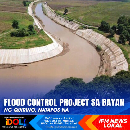 FLOOD CONTROL PROJECT SA BAYAN NG QUIRINO, NATAPOS NA - RMN Networks