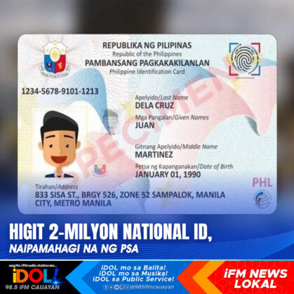 HIGIT 2-MILYON NATIONAL ID, NAIPAMAHAGI NA NG PSA - RMN Networks