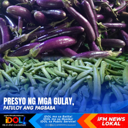 PRESYO NG MGA GULAY, PATULOY ANG PAGBABA - RMN Networks