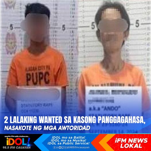 2 LALAKING WANTED SA KASONG PANGGAGAHASA, NASAKOTE NG MGA AWTORIDAD - RMN Networks
