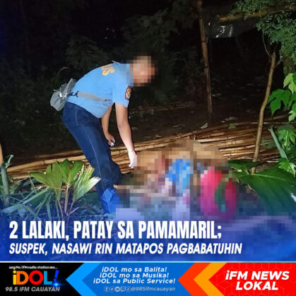 2 LALAKI, PATAY SA PAMAMARIL; SUSPEK, NASAWI RIN MATAPOS PAGBABATUHIN ...