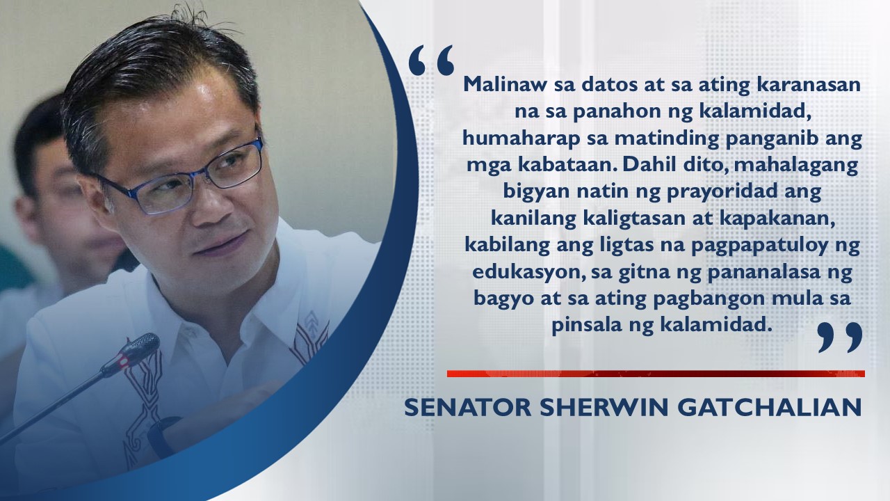 Kapakanan at pangangailangan ng mga estudyanteng apektado ng bagyo, pinatutugunan ng isang ...