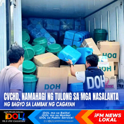 CVCHD, NAMAHAGI NG TULONG SA MGA NASALANTA NG BAGYO SA LAMBAK NG CAGAYAN - RMN Networks