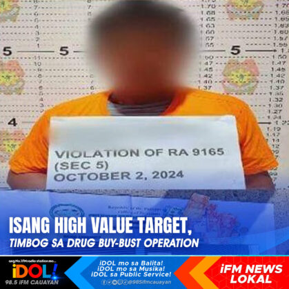 ISANG HIGH VALUE TARGET, TIMBOG SA DRUG BUY-BUST OPERATION - RMN Networks