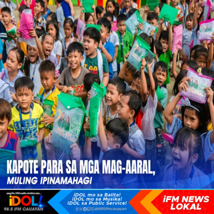 KAPOTE PARA SA MGA MAG-AARAL, MULING IPINAMAHAGI - RMN Networks