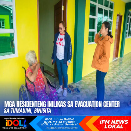 MGA RESIDENTENG INILIKAS SA EVACUATION CENTER SA TUMAUINI, BINISITA - RMN Networks