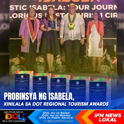 PROBINSYA NG ISABELA, KINILALA SA DOT REGIONAL TOURISM AWARDS - RMN ...