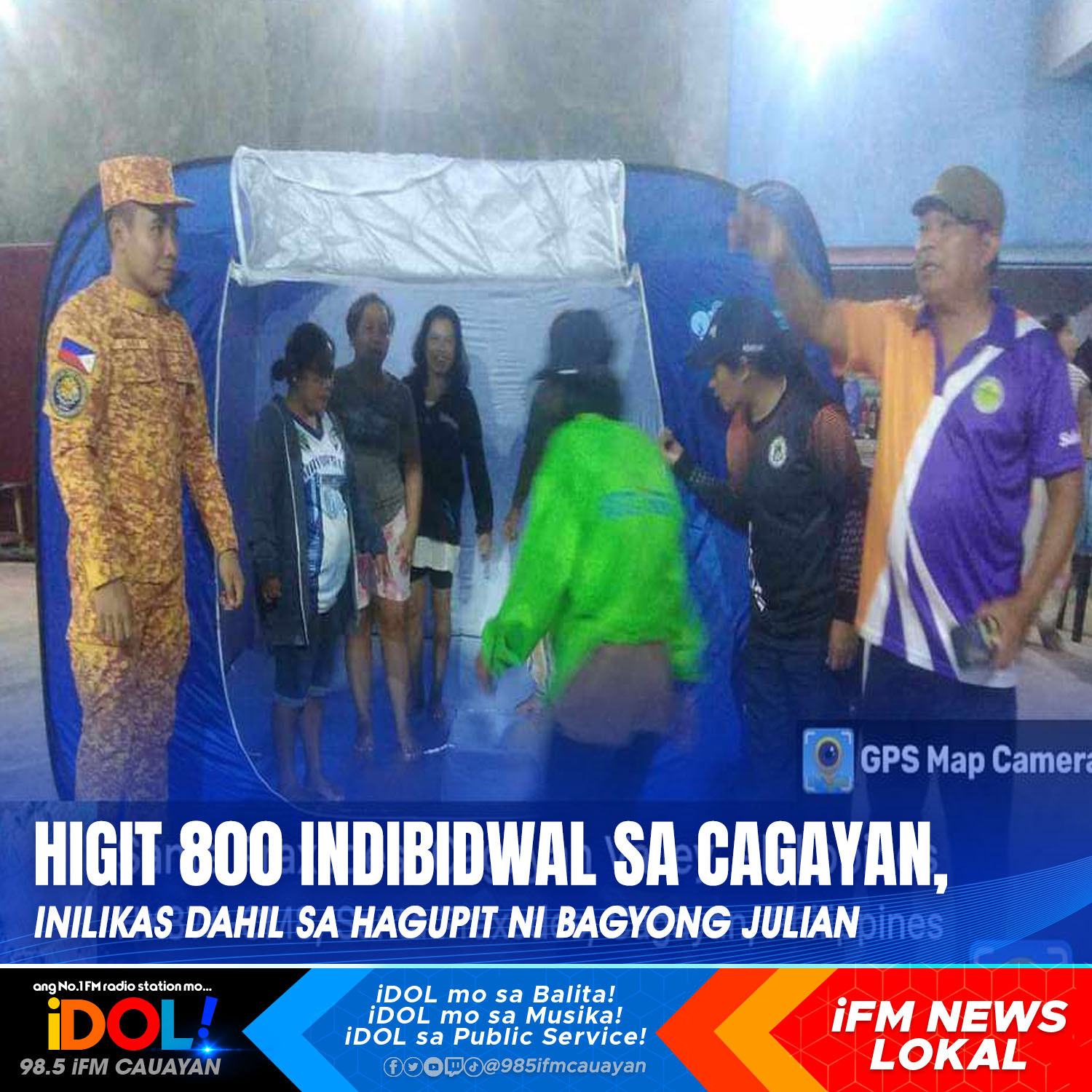HIGIT 800 INDIBIDWAL SA CAGAYAN, INILIKAS DAHIL SA HAGUPIT NI BAGYONG JULIAN - RMN Networks