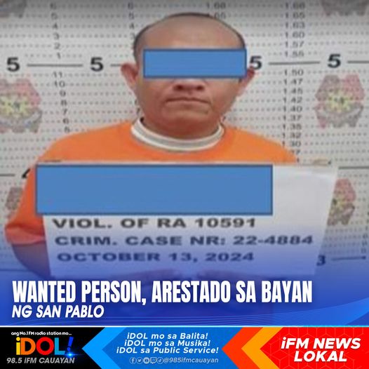 WANTED PERSON, ARESTADO SA BAYAN NG SAN PABLO - RMN Networks