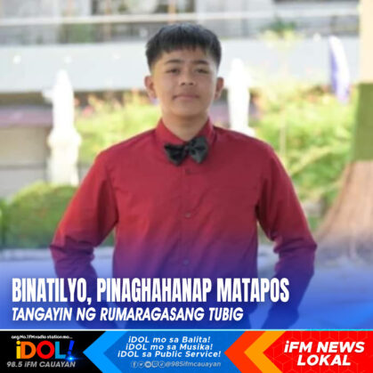 BINATILYO, PINAGHAHANAP MATAPOS TANGAYIN NG RUMARAGASANG TUBIG - RMN Networks