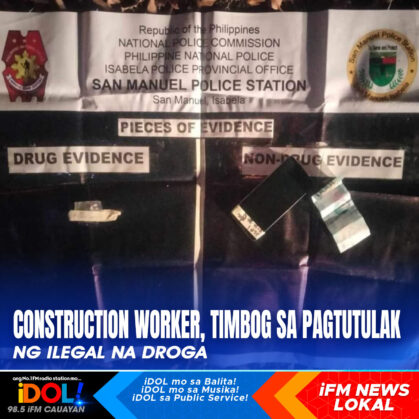 CONSTRUCTION WORKER, TIMBOG SA PAGTUTULAK NG ILEGAL NA DROGA - RMN Networks