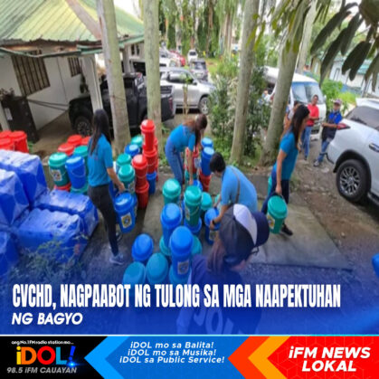 CVCHD, NAGPAABOT NG TULONG SA MGA NAAPEKTUHAN NG BAGYO - RMN Networks