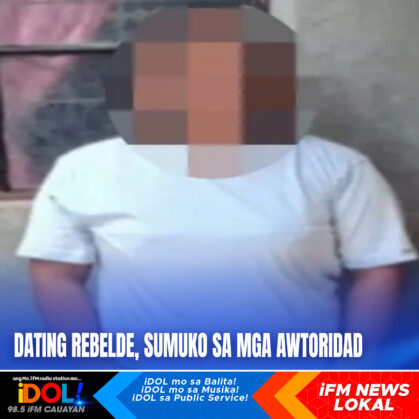 DATING REBELDE, SUMUKO SA MGA AWTORIDAD - RMN Networks
