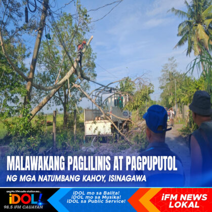 MALAWAKANG PAGLILINIS AT PAGPUPUTOL NG MGA NATUMBANG KAHOY, ISINAGAWA - RMN Networks