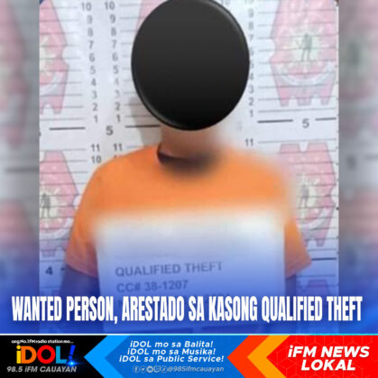WANTED PERSON, ARESTADO SA KASONG QUALIFIED THEFT - RMN Networks