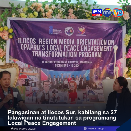 PANGASINAN AT ILOCOS SUR, KABILANG SA 27 LALAWIGAN SA BANSA NA ...